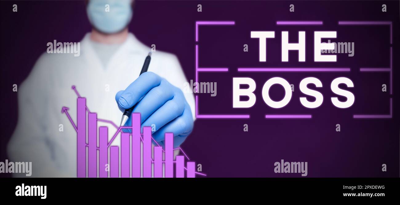 Légende conceptuelle le patron, mot pour une personne qui exerce le ...