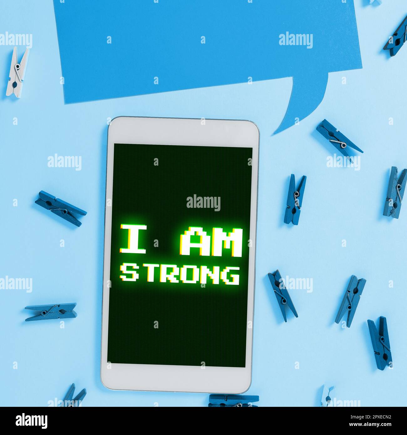 L'écriture affichant le texte Je suis fort, Word pour avoir une grande ...