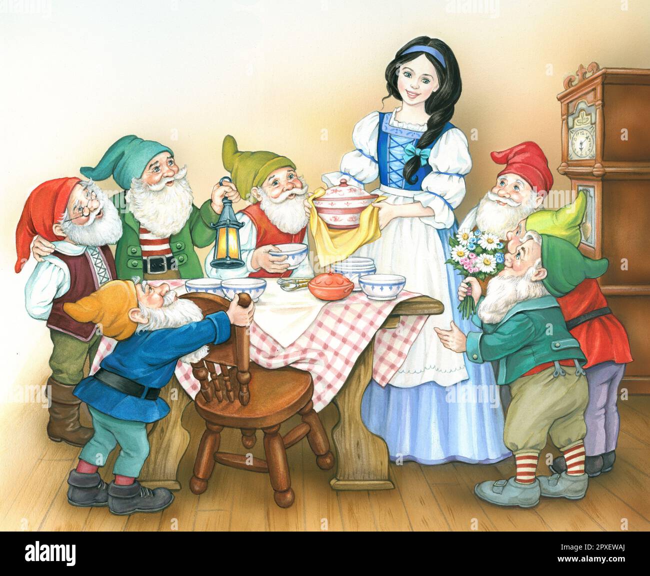 Blanche neige et les 7 nains Banque de photographies et d’images à ...