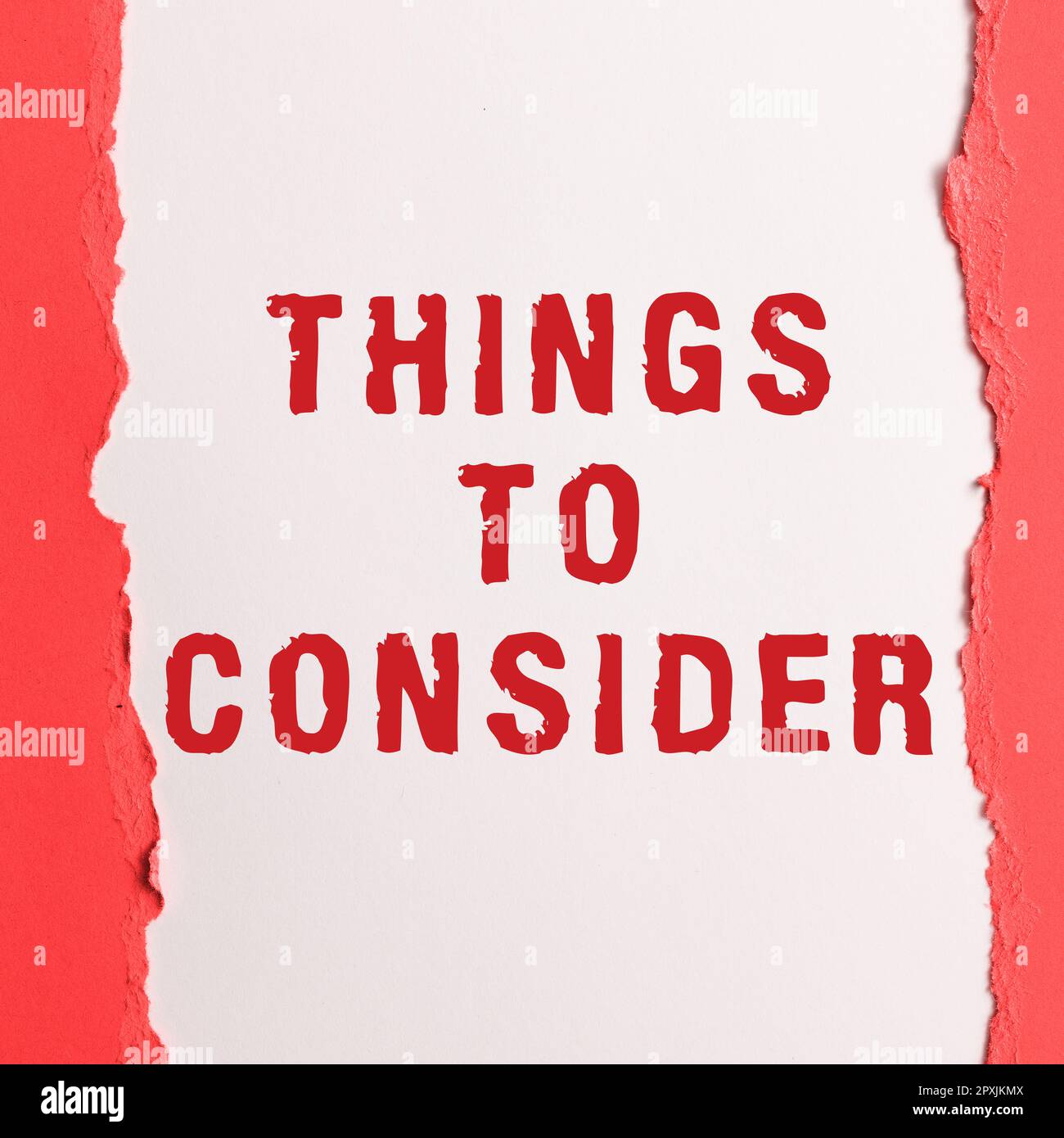 Affiche de texte montrant les choses à considérer, Word pour la liste à ...