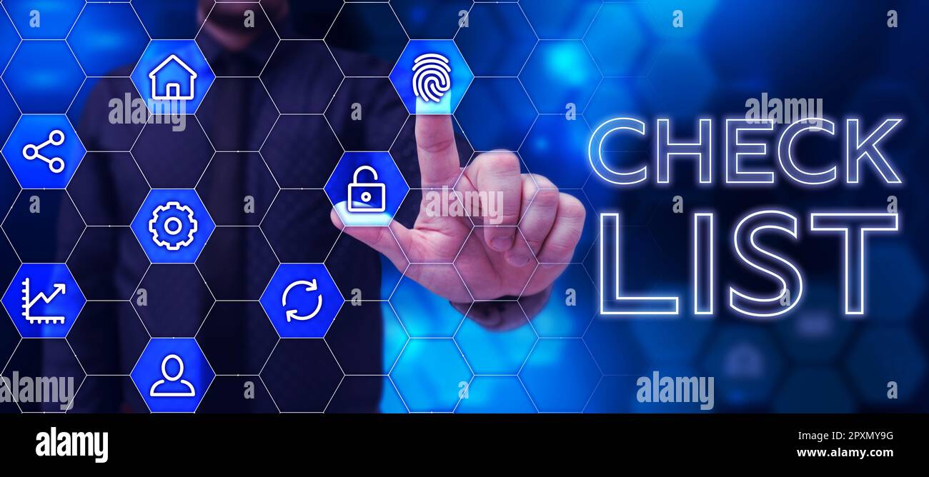 La liste de contrôle d'affichage conceptuel, les éléments de concept ...