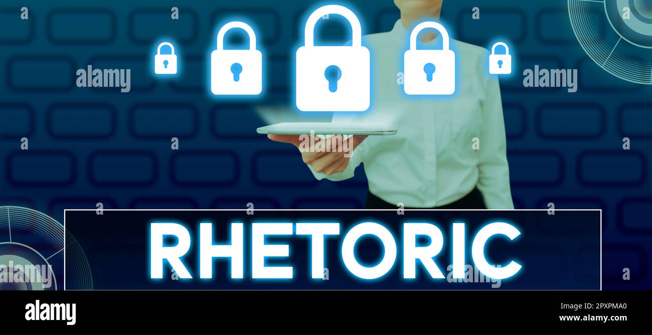 Légende du texte présentant la rhétorique, mot écrit sur l'étude de l ...