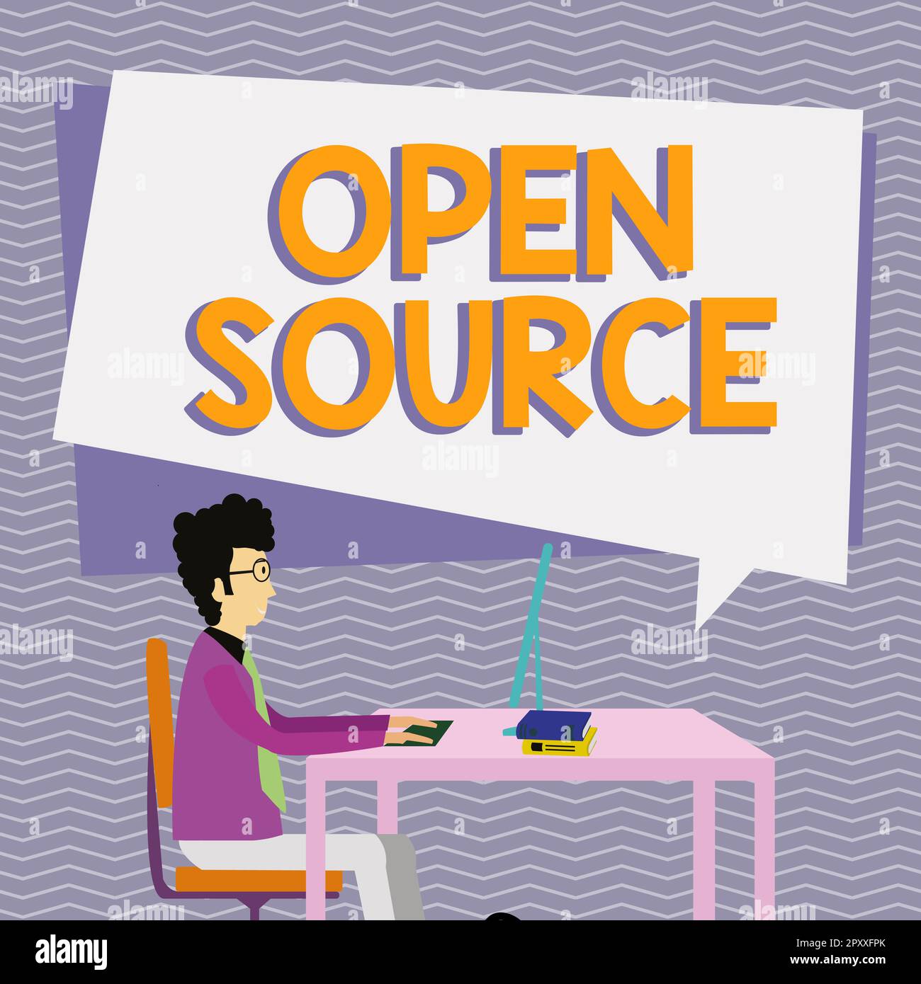 Signe d'écriture à la main Open Source, Word écrit sur le logiciel d ...