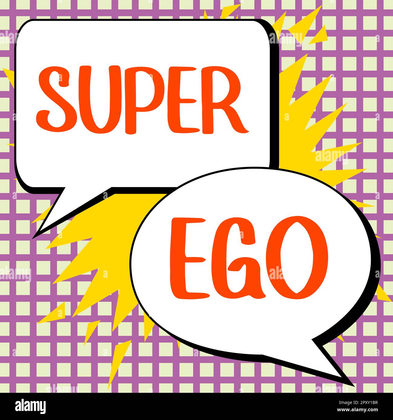 Inspiration montrant le signe Super Ego, Business présenter le moi ou l ...