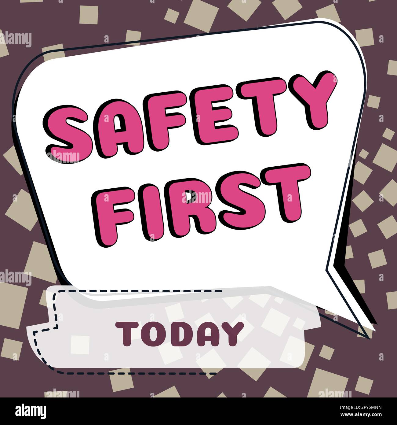 Signalétique manuscrite Safety First. Mot pour éviter tout risque ...