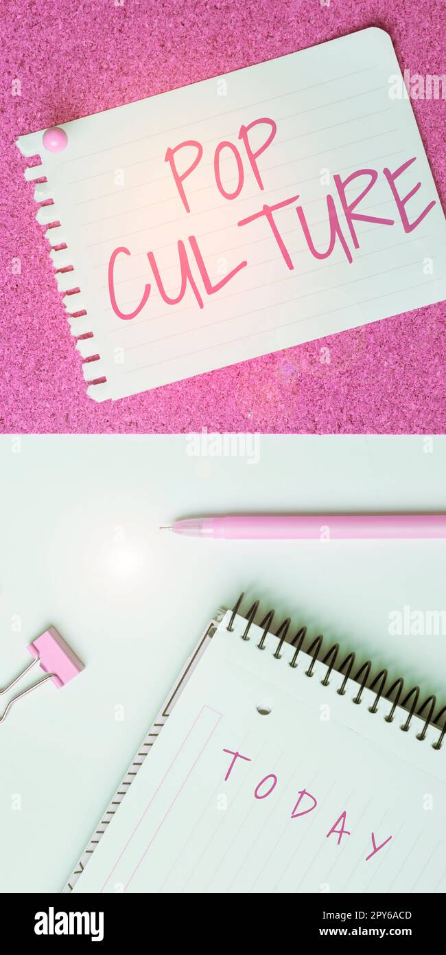 Affiche présentant une culture pop. Le mot pour décrit le style de vie ...