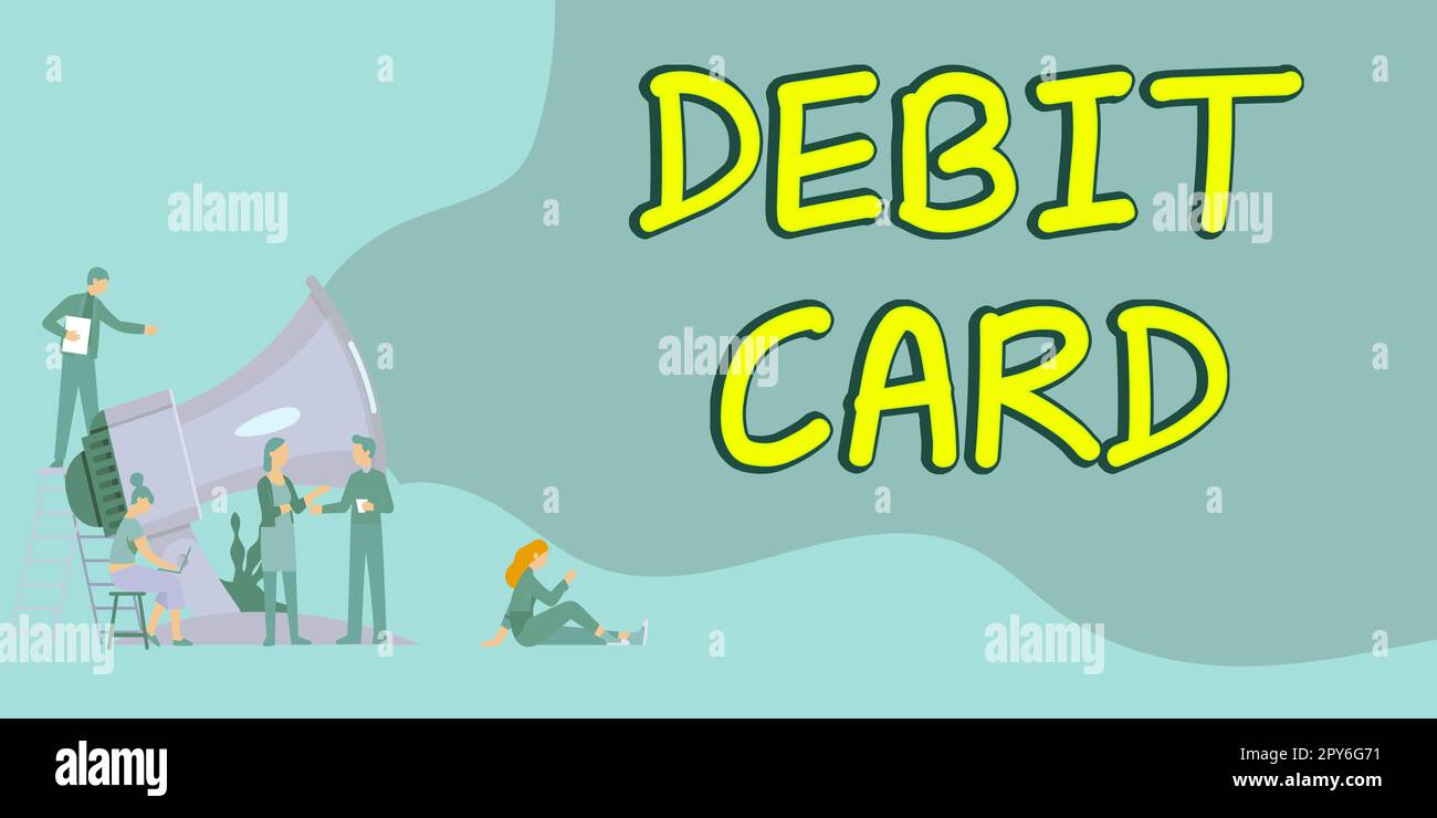 Affichage conceptuel carte de débit. Carte de présentation commerciale ...