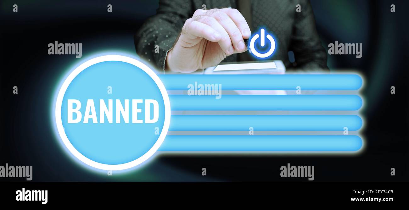 Affichage conceptuel interdit. Concept signification empêcher ...