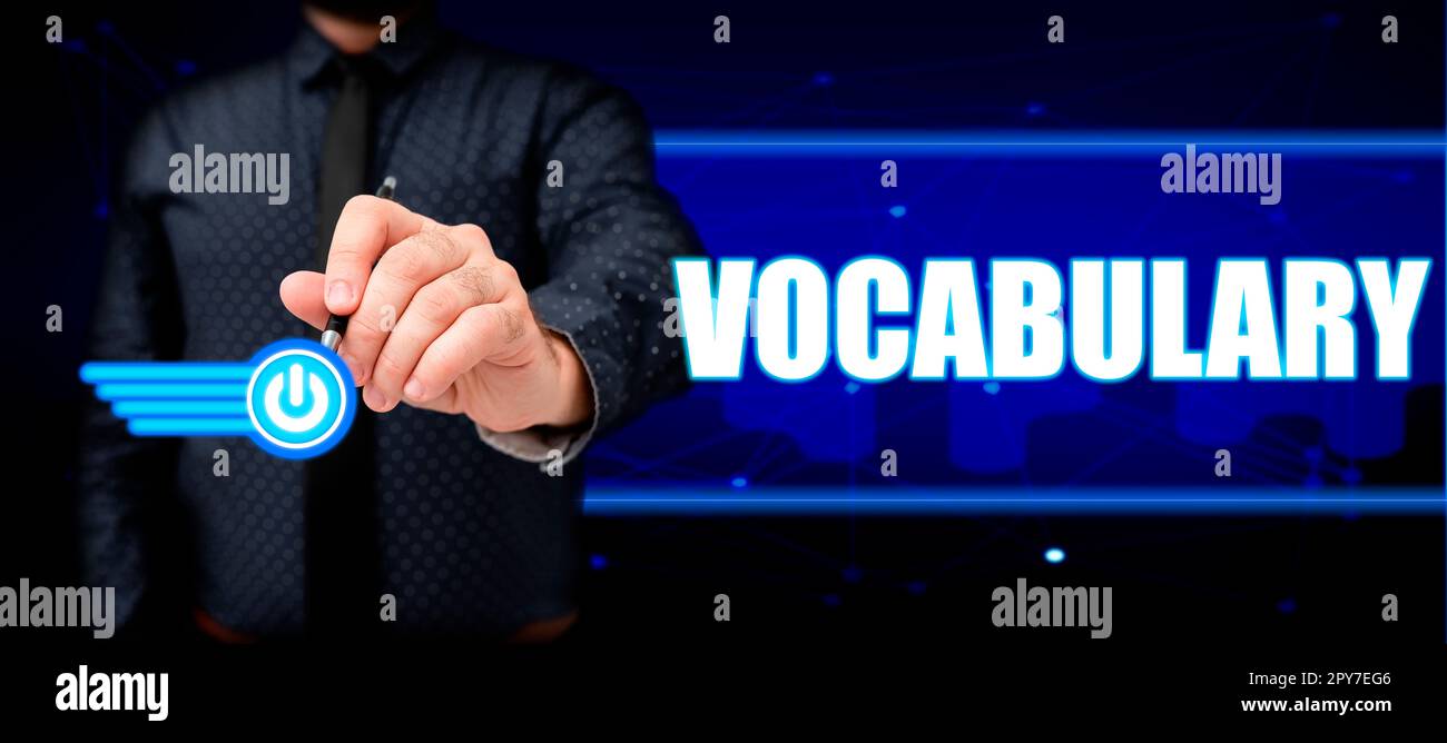 Légende de texte présentant le vocabulaire. Internet concept collection ...