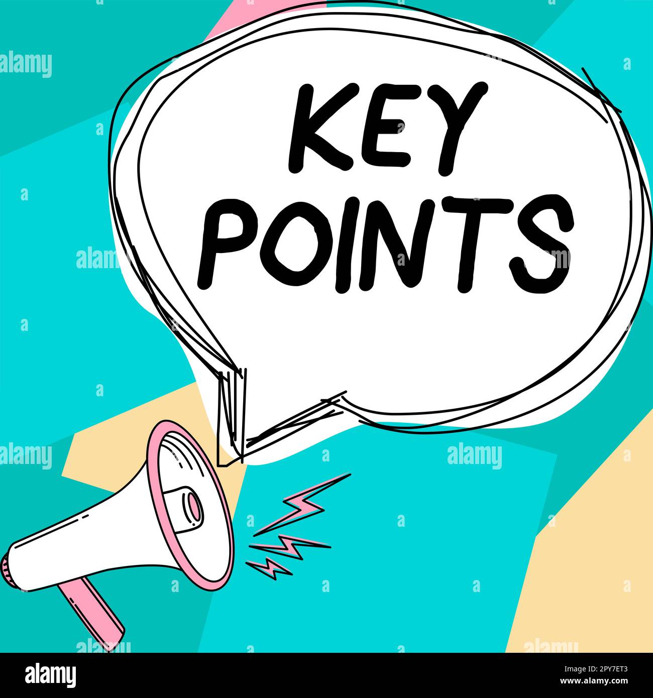 Affiche textuelle indiquant les points clés. Concept d'affaires la plus ...