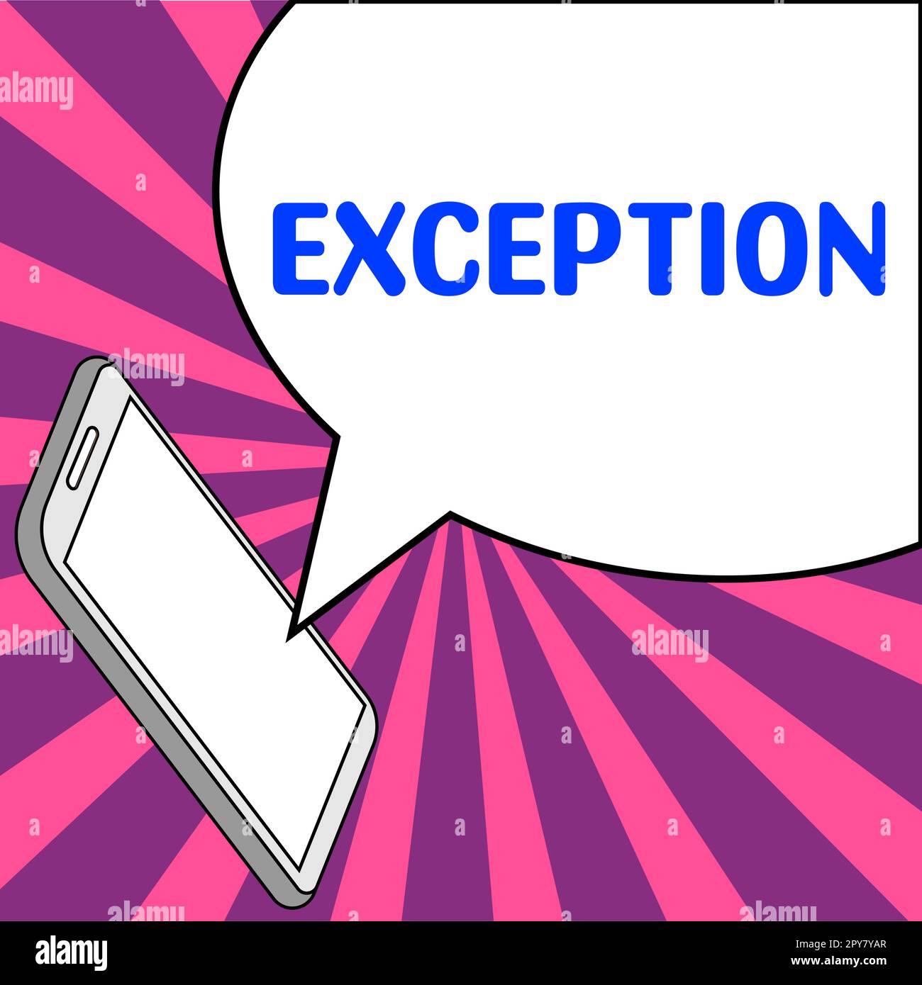 Affiche affichant une exception. Mot écrit sur une personne ou une ...