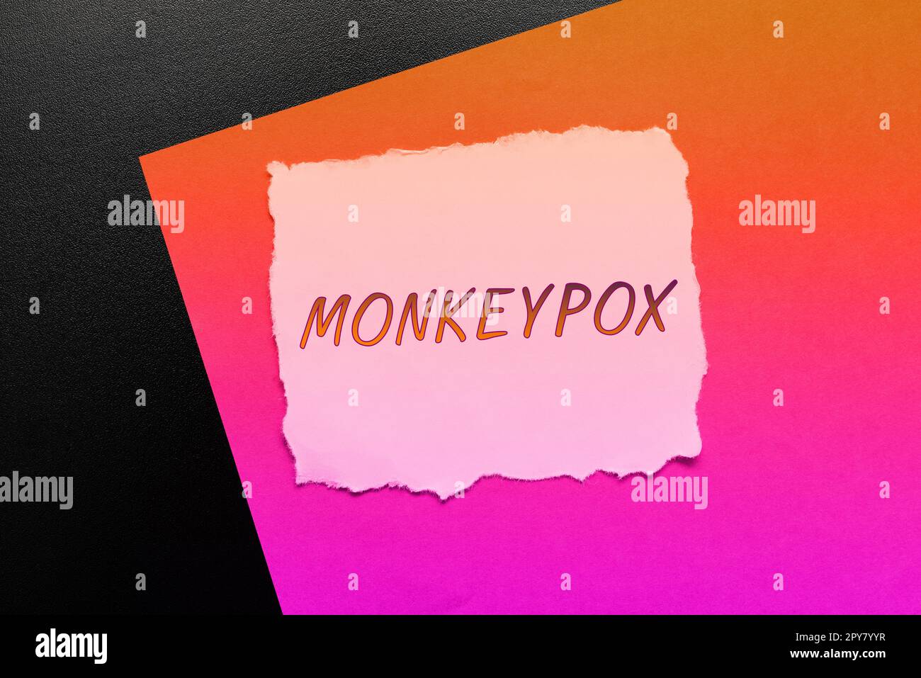 Légende du texte présentant Monkeypox. Concept signifiant poxvirus de l ...