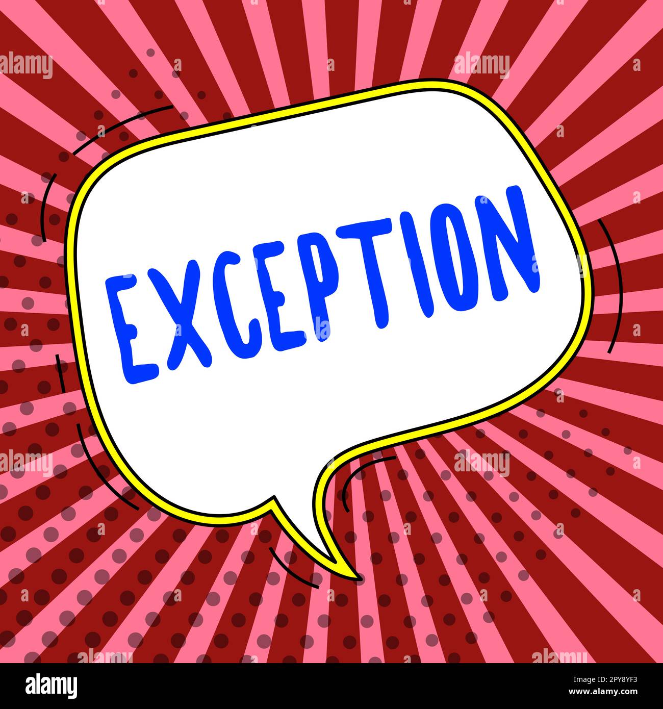 Exception de l'affiche manuscrite. Mot pour personne ou chose qui est ...