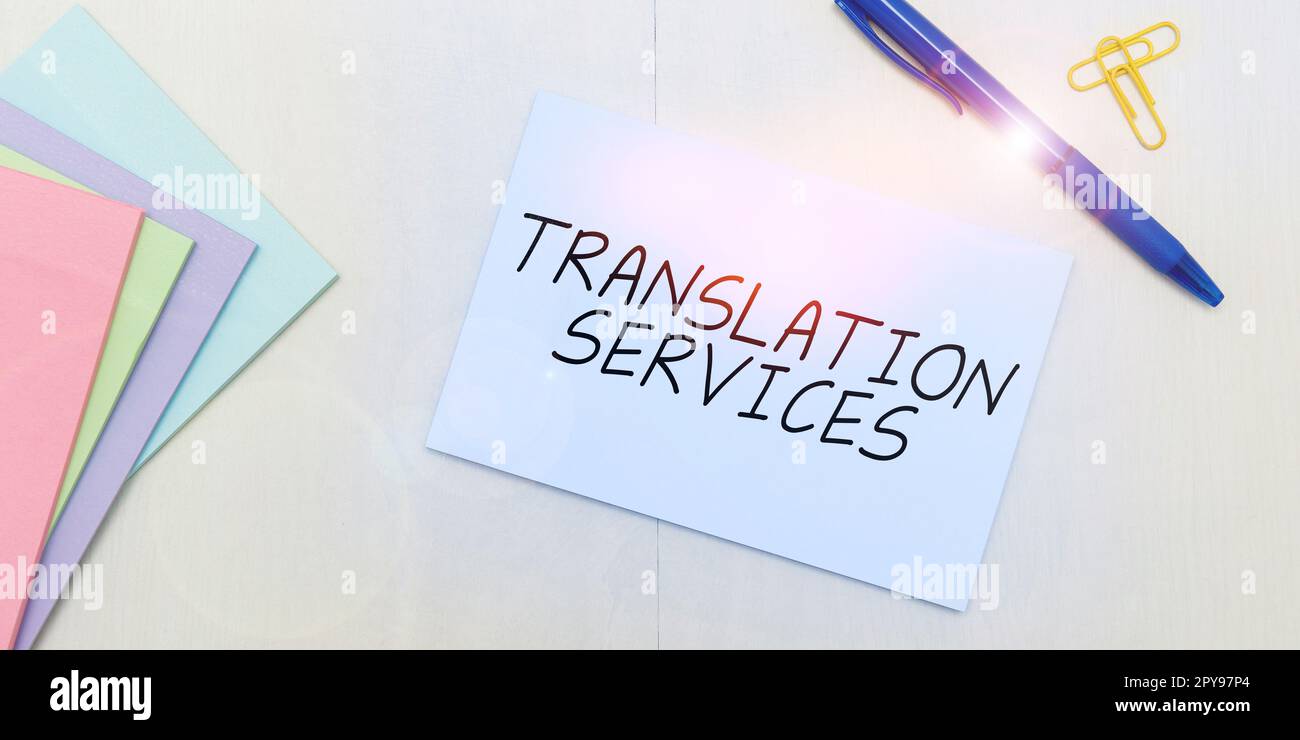 Services de traduction de texte d'écriture manuscrite. Mot écrit sur l ...