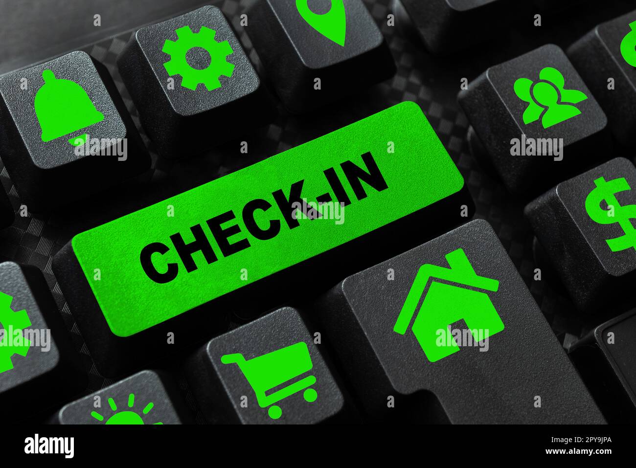 Affiche manuscrite Check In. Approche commerciale procédure par ...