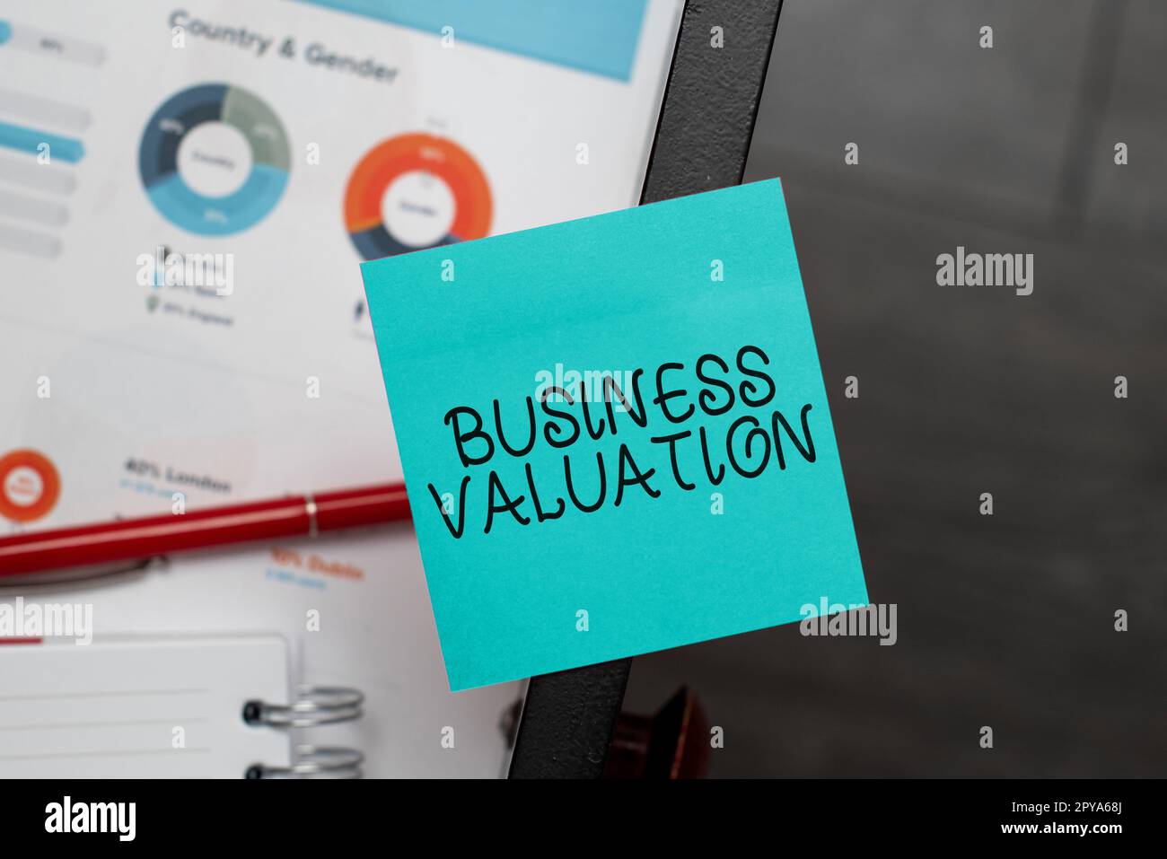 Affiche présentant l'évaluation de l'entreprise, concept qui signifie ...