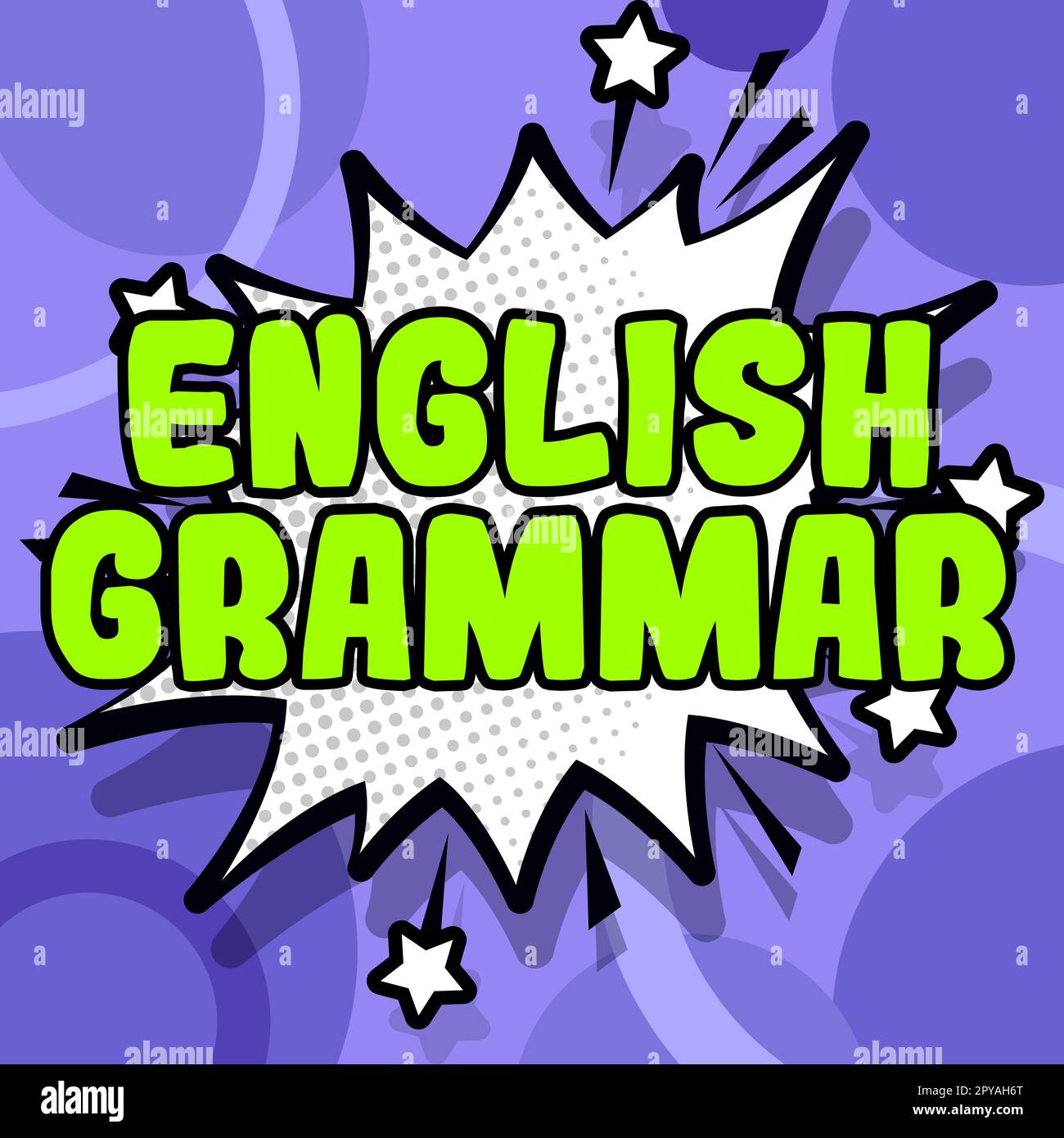 Affiche la grammaire anglaise. Concept cours de signification couvre ...