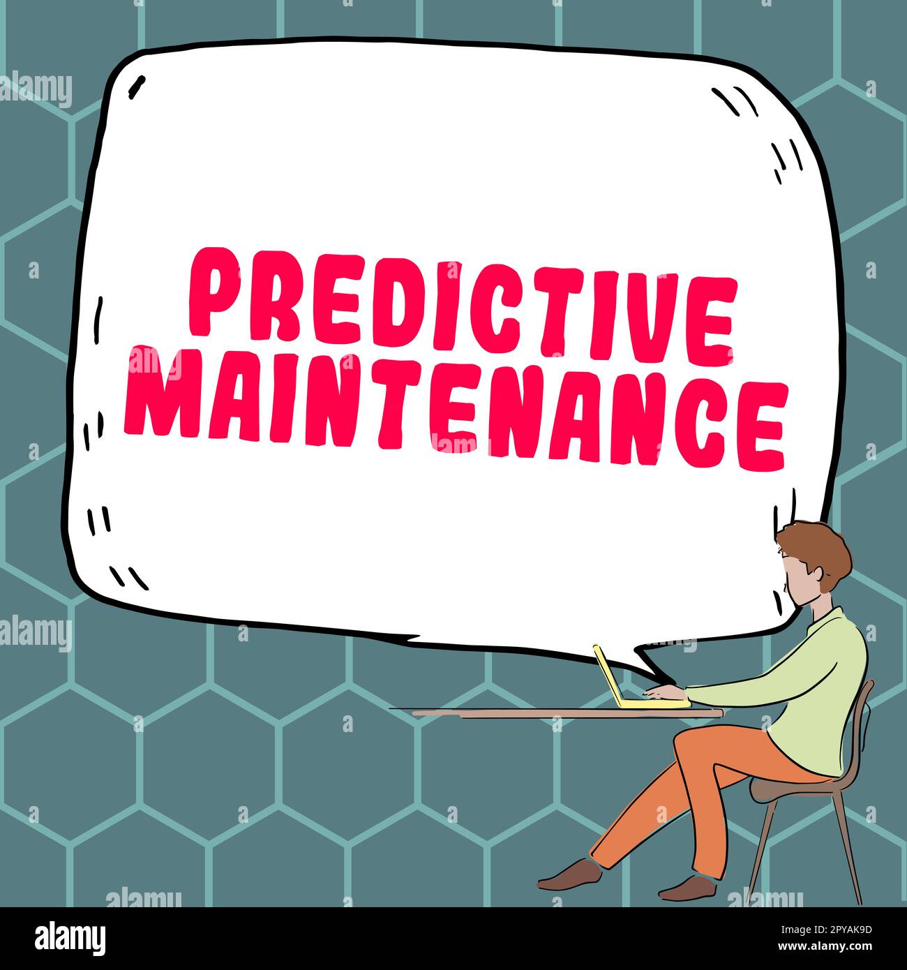 Panneau d'écriture manuel entretien prédictif. Concept Internet prédire ...