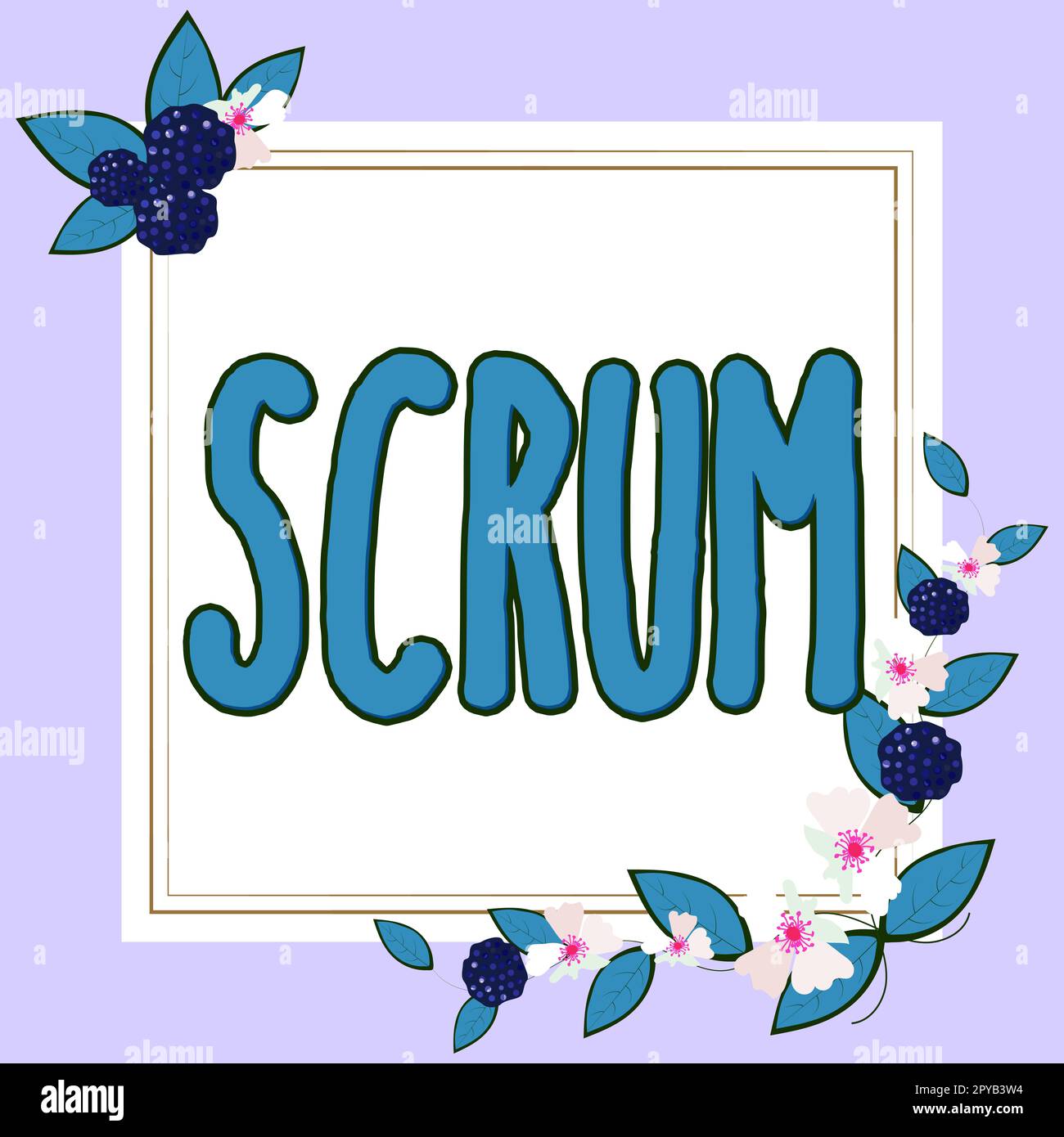 Légende conceptuelle Scrum, mot pour l'écriture manuscrite, différent ...