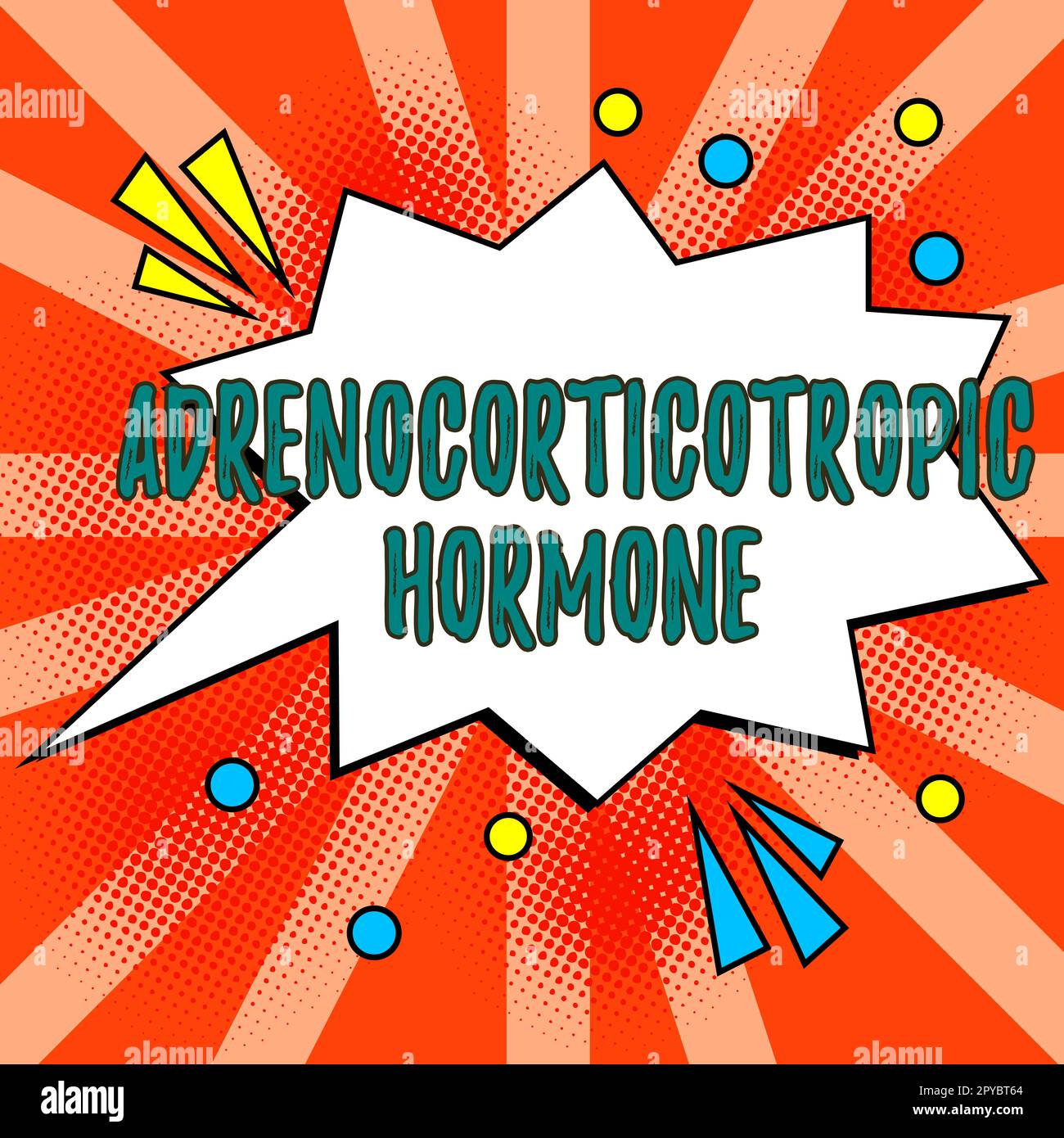 Affichage conceptuel hormone adrénocorticotrope. Hormone photo ...