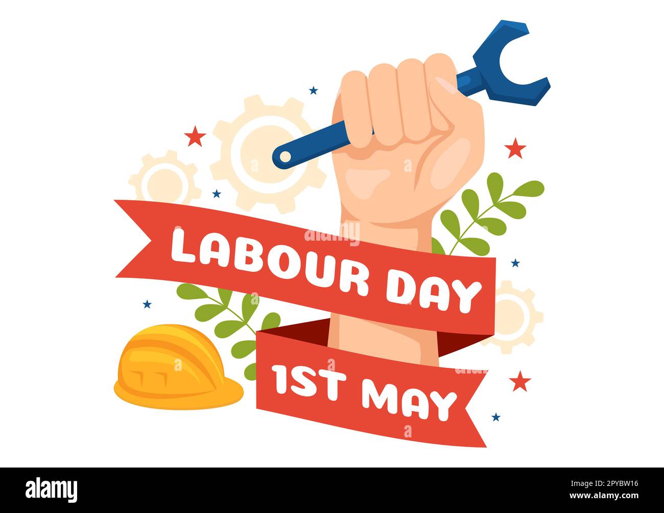 Bonne fête du travail le 1 mai Illustration avec différentes ...