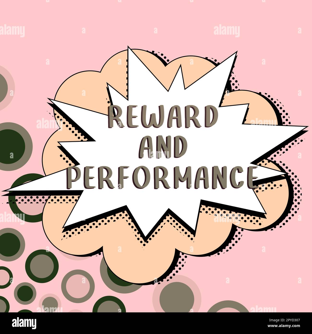 Signe d'écriture à la main récompense et performance. Approche ...