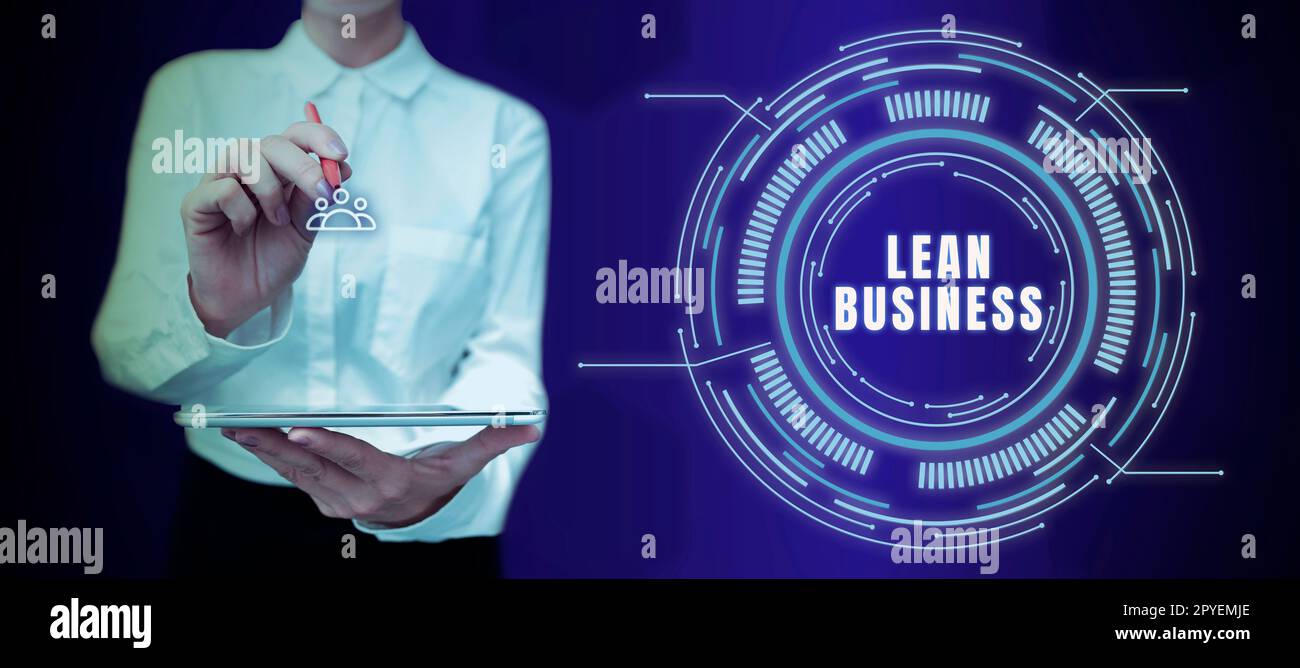 Écriture affichant du texte Lean Business. Amélioration du concept ...