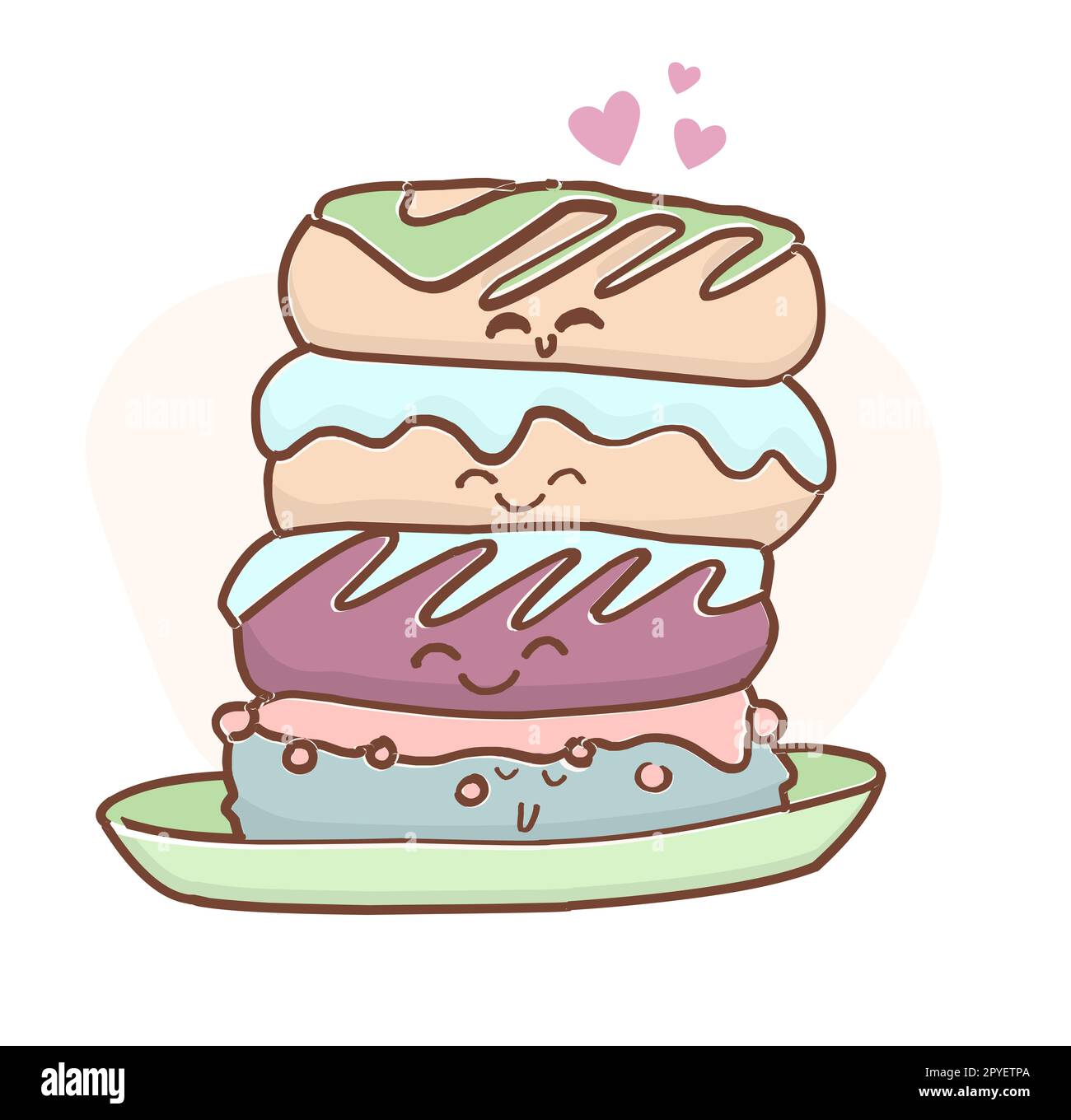 Beignets kawaii Banque de photographies et d’images à haute résolution ...