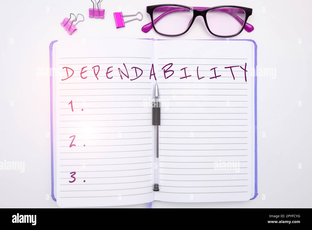 Légende de texte présentant la fiabilité. Mot pour être capable d'être ...