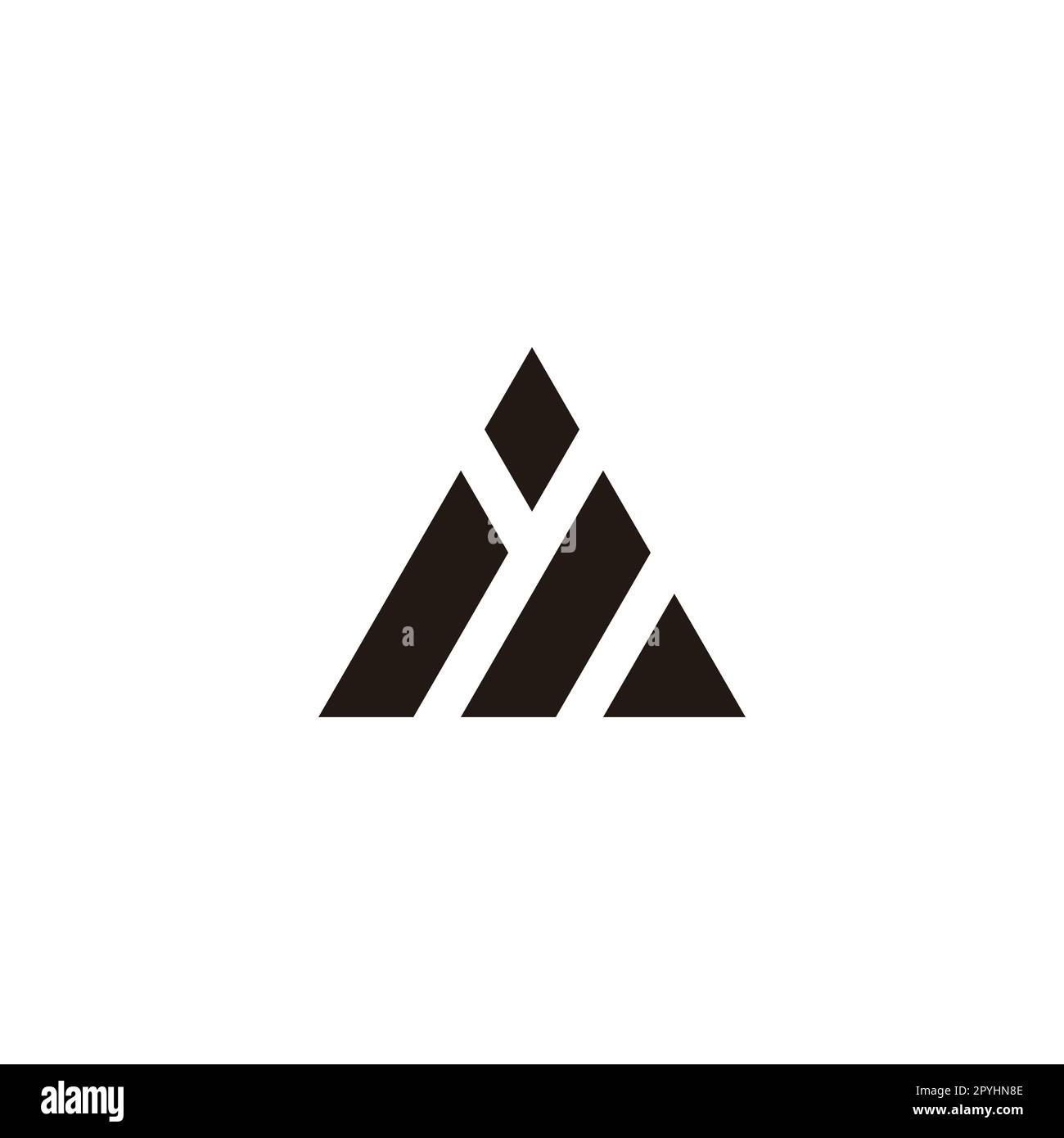 Lettre i et m triangle géométrique symbole simple logo vecteur Image ...