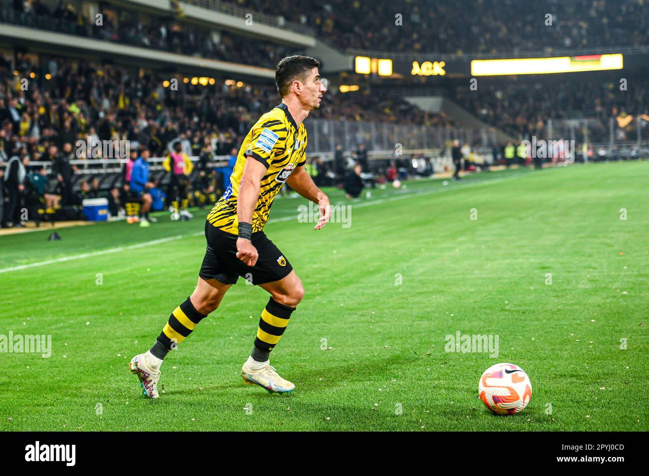 20 PETROS MANTALOS du FC AEK lors de la Super League grecque, disputer ...