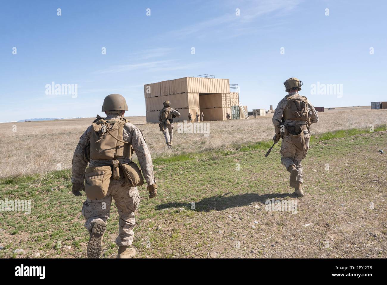 Marines avec la Division marine 1st hors du camp Pendleton, Californie ...