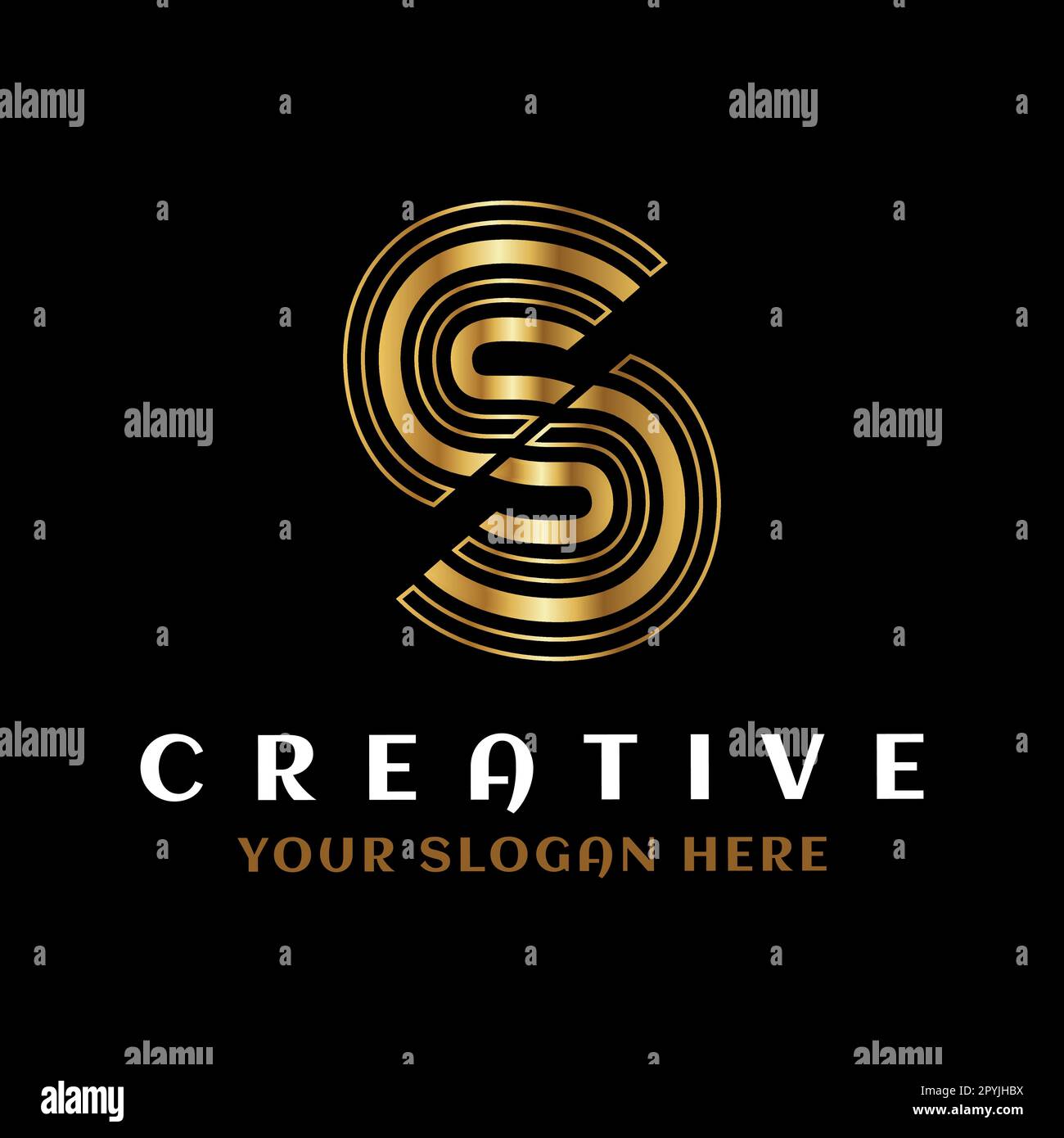 Modèle de logo lettre S. Lettre S initiale du logo. icône de logo ...