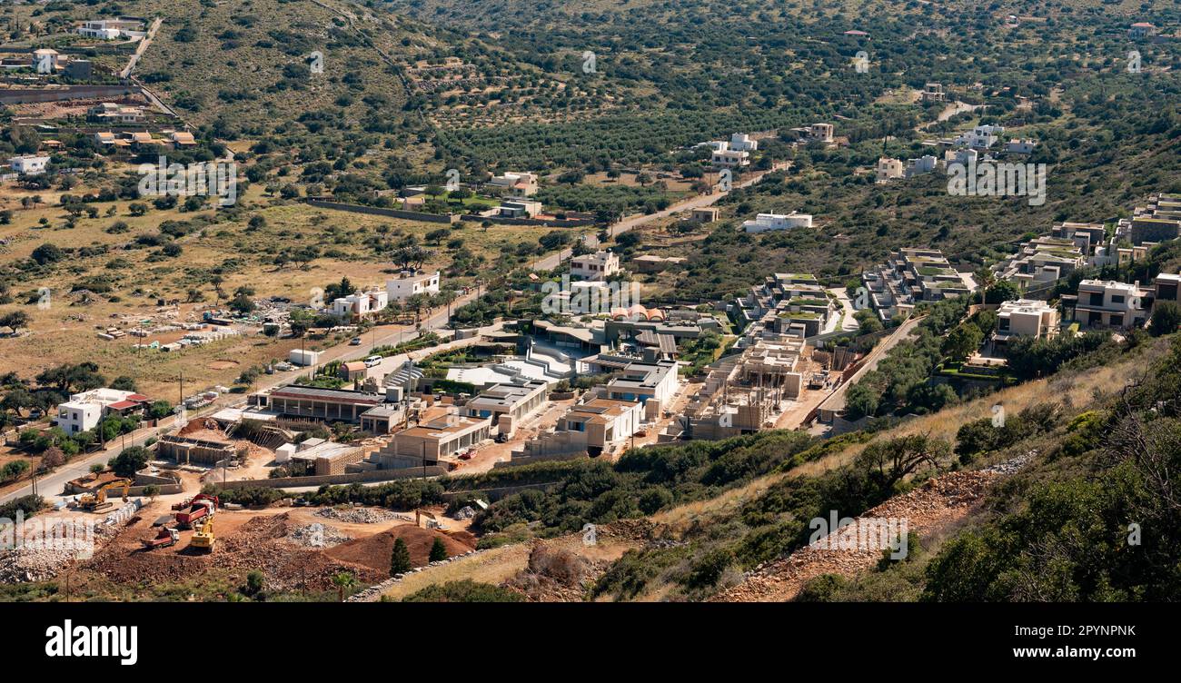 Plaka près d'Elounda, Crète, Grèce, UE. 2023. Aménagement de logements ...