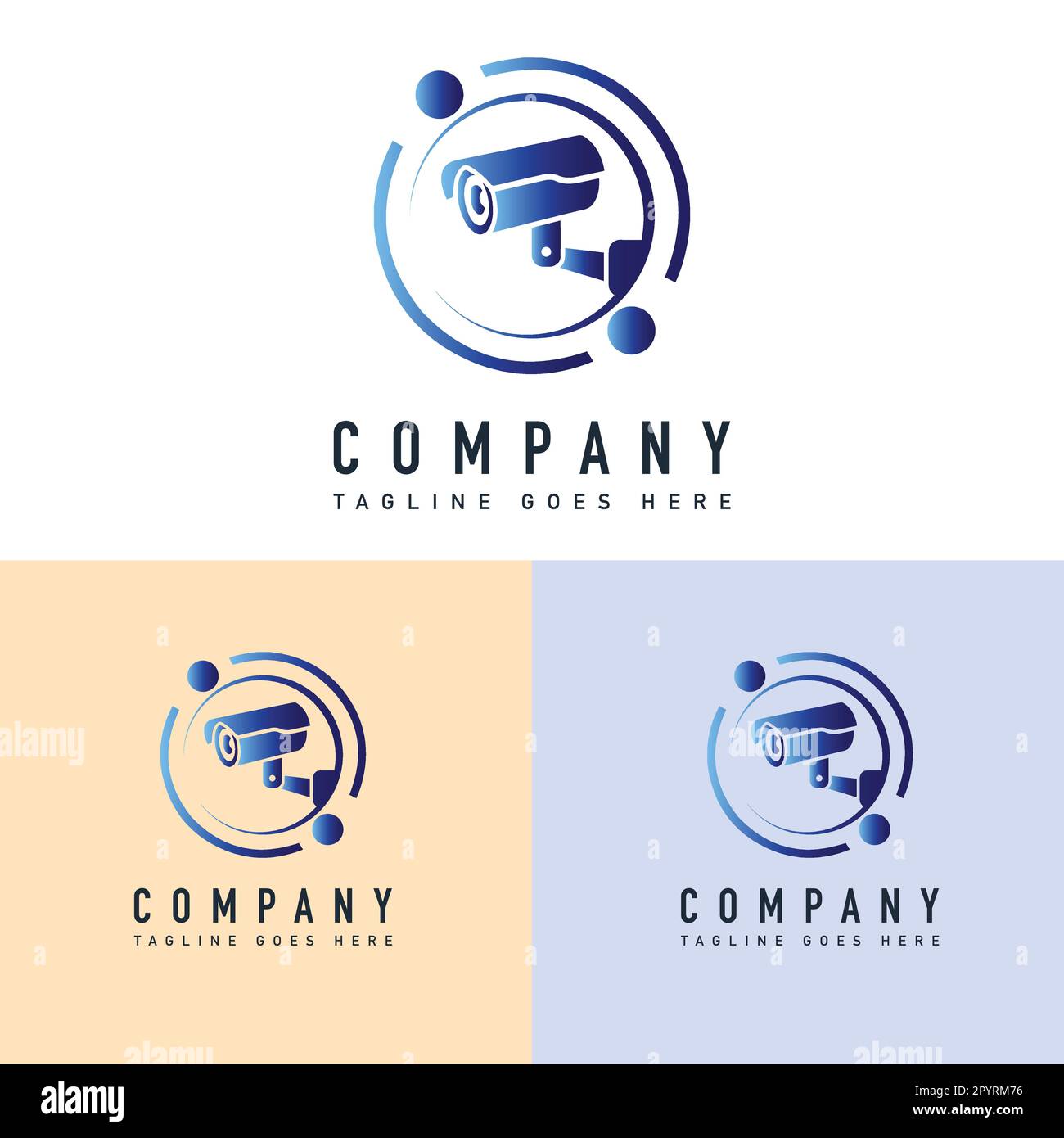 Modèle de conception du logo CCTV. Concept de conception du logo ...