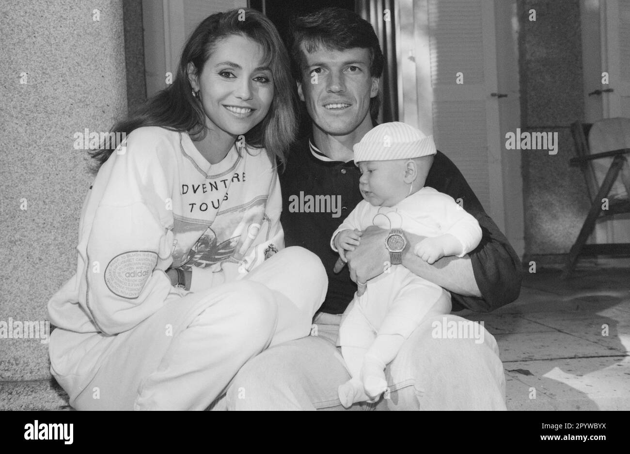 Lolita Morena avec Lothar Matthäus et son fils Loris à Munich ...