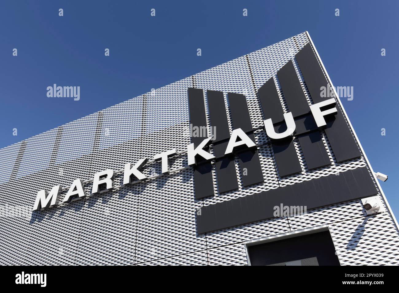 Marktkauf Ratingen, logo sur le bâtiment, supermarché, entreprise du ...