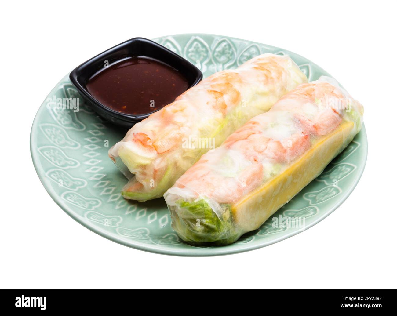 rouleaux de printemps vietnamiens Goi Cuon avec nouilles de riz ...