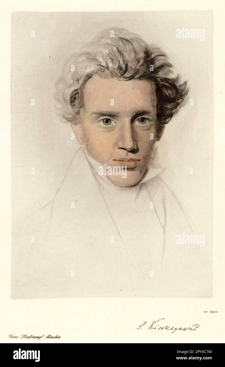 Soren kierkegaard 1813 1855 danish philosopher Banque de photographies ...