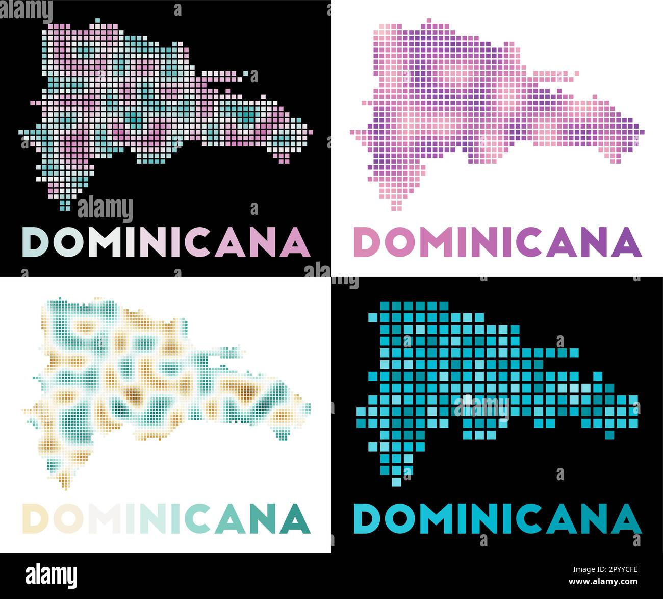 República dominicana mapa Banque d'images vectorielles - Alamy