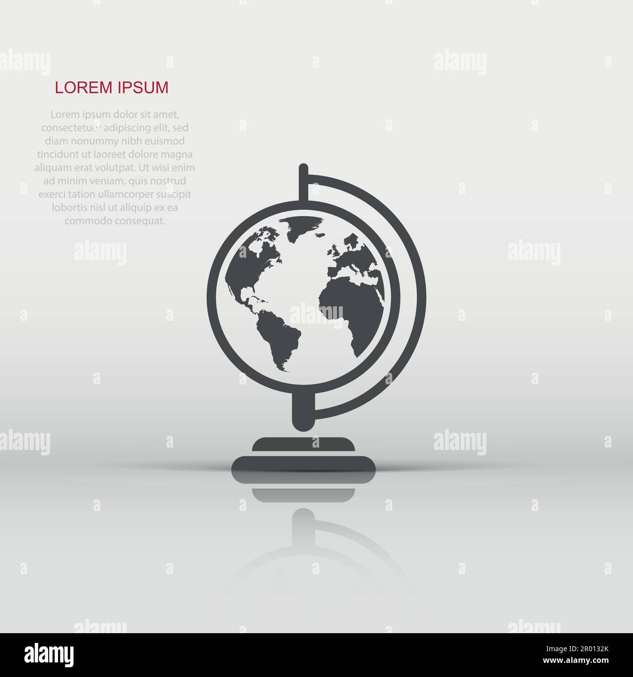 Carte du monde Globe vector icône. Terre ronde télévision vector ...