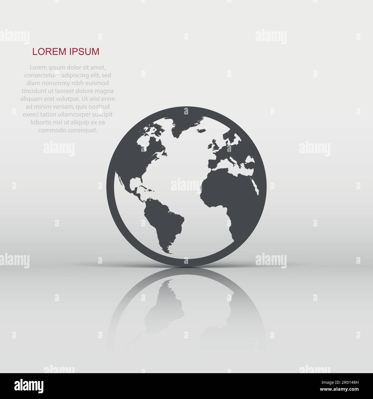 Carte du monde Globe vector icône. Terre ronde télévision vector ...