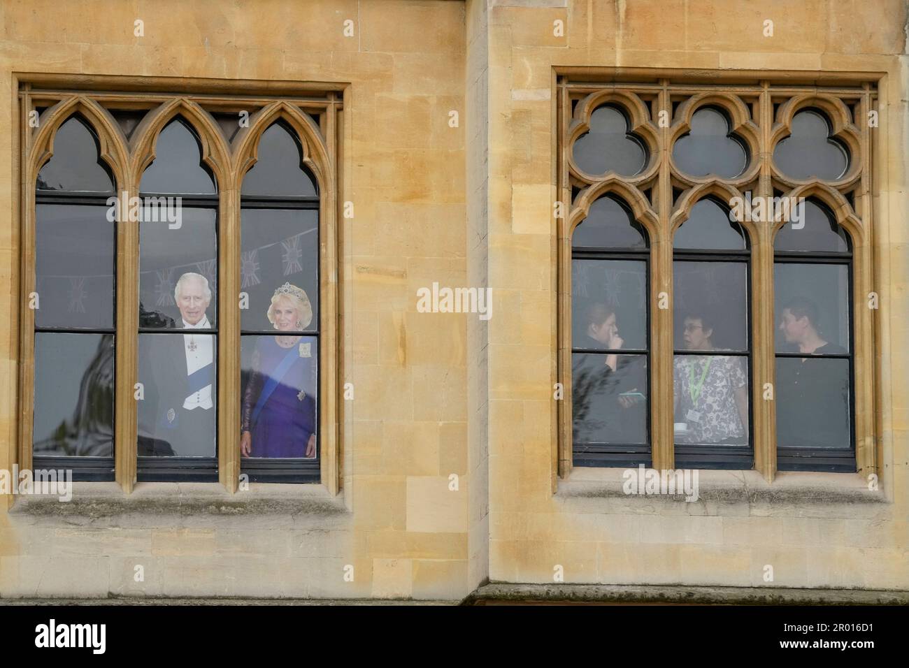 Guests, right, inside Westminster Abbey with cardboard cut outs of ...