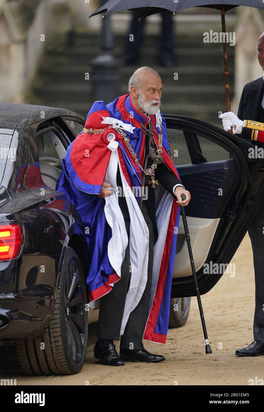 Le prince Michael de Kent arrive à l'abbaye de Westminster, à Londres ...