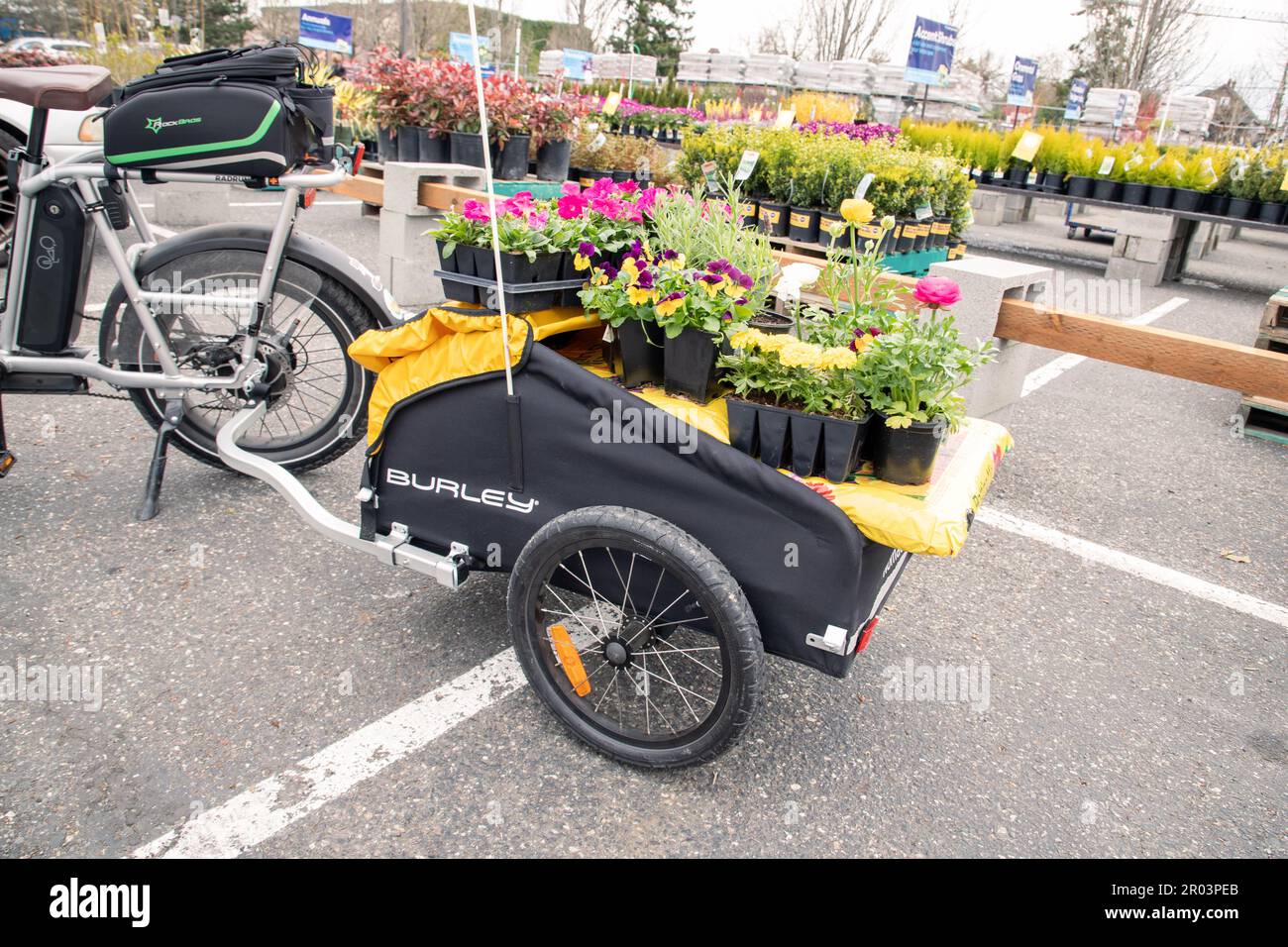 Everett WA Etats-Unis 15 avril 2023: Rad Power eBike avec un Burley ...