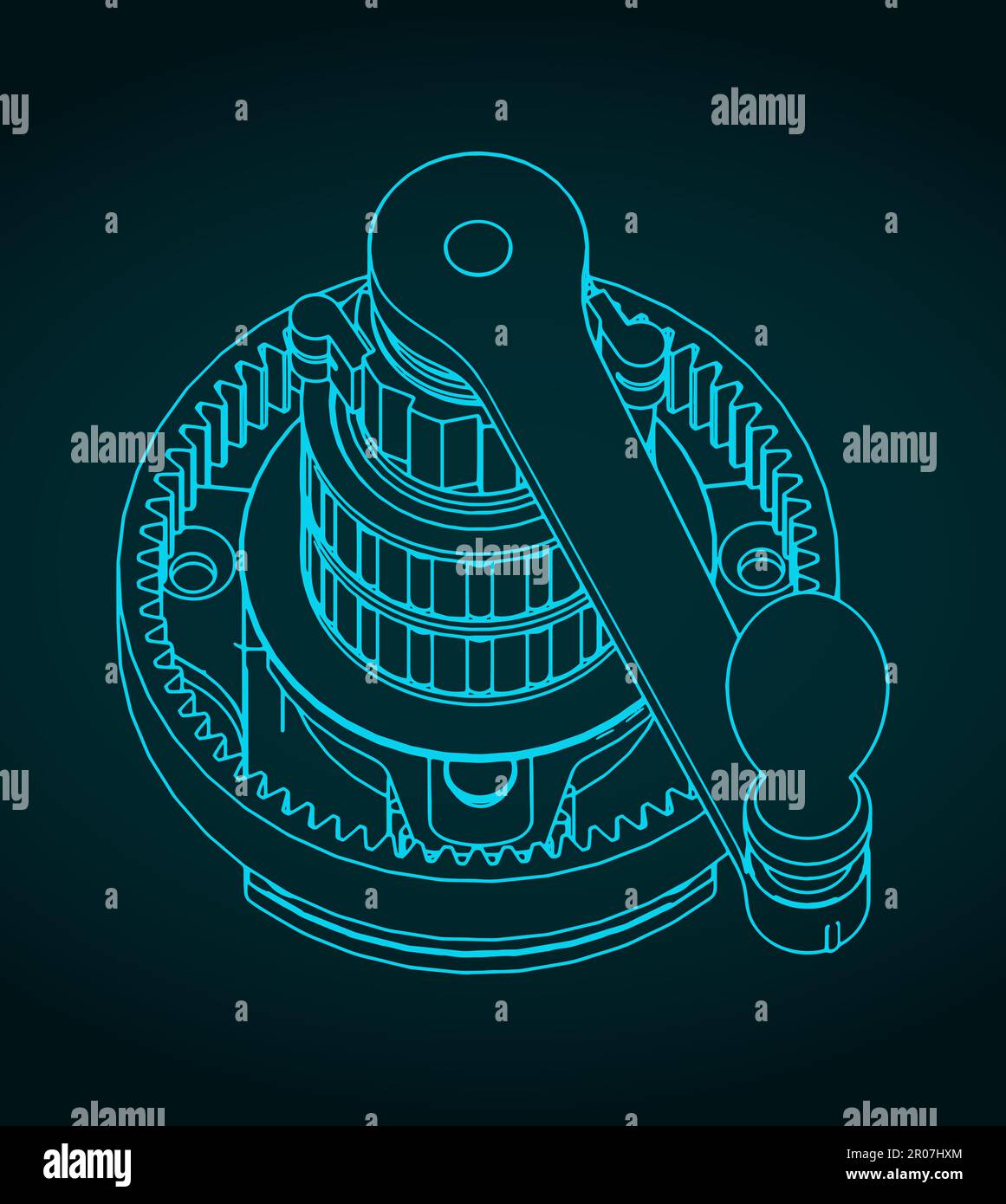 Illustration vectorielle stylisée d'un schéma isométrique de la ...