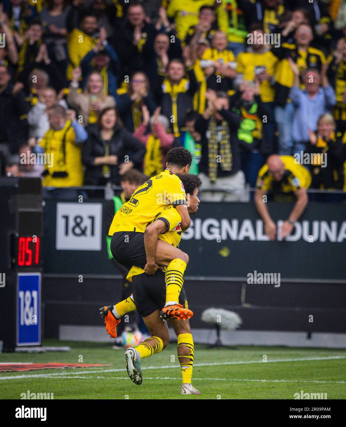 Dortmund, Allemagne. 07th mai 2023. Torjubel: Karim Adeyemi (BVB), Jude ...