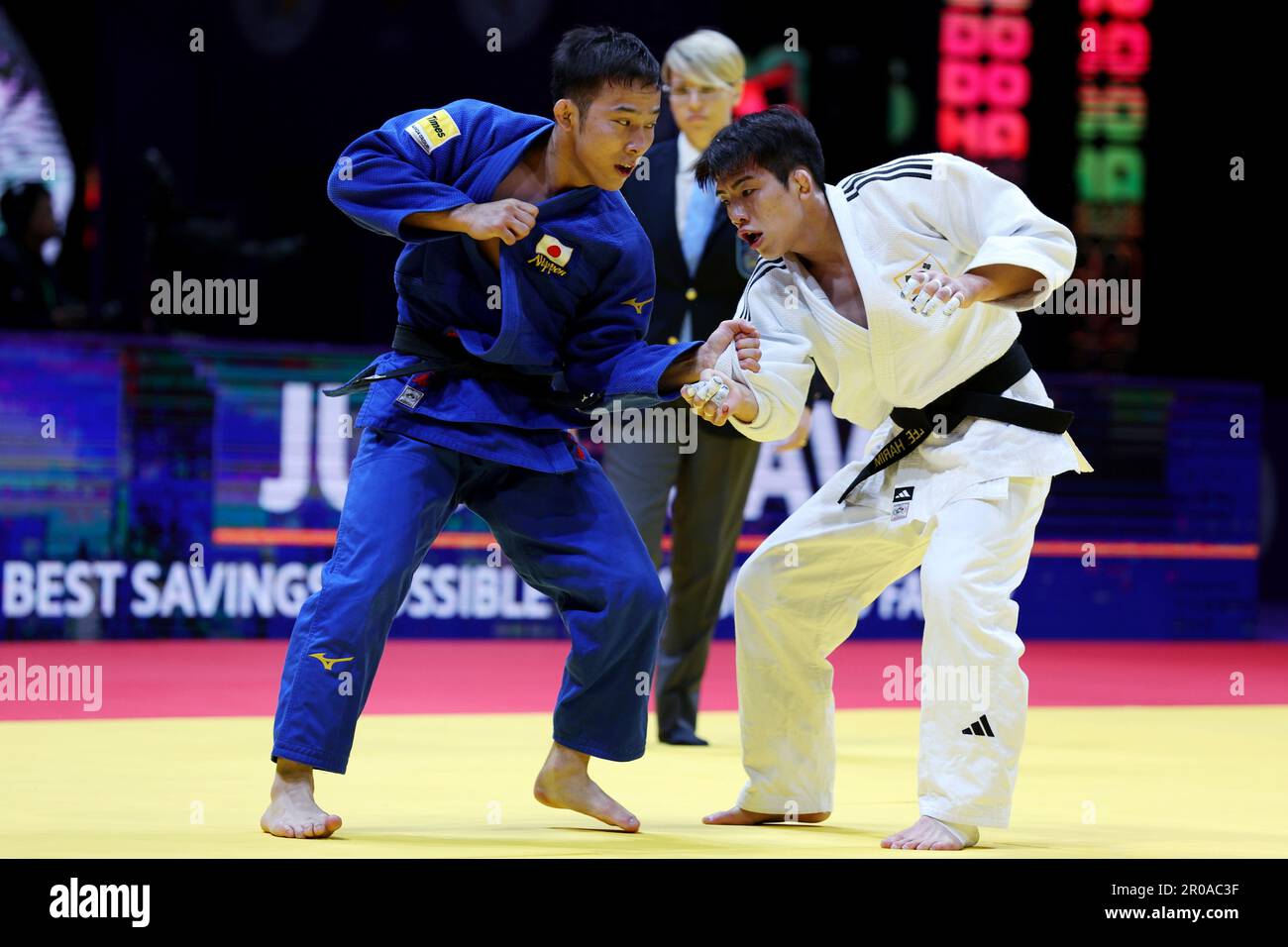 Stade Ali Bin Hamad Al Attiyah, Doha, Qatar. 7th mai 2023. (G-D) Naohisa Takato (JPN), Harim Lee ...