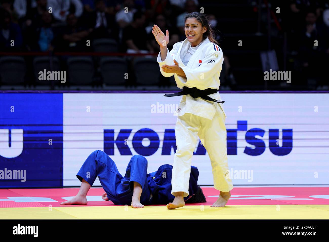 Stade Ali Bin Hamad Al Attiyah, Doha, Qatar. 7th mai 2023. (Haut-bas) Shirine Boukli (FRA ...