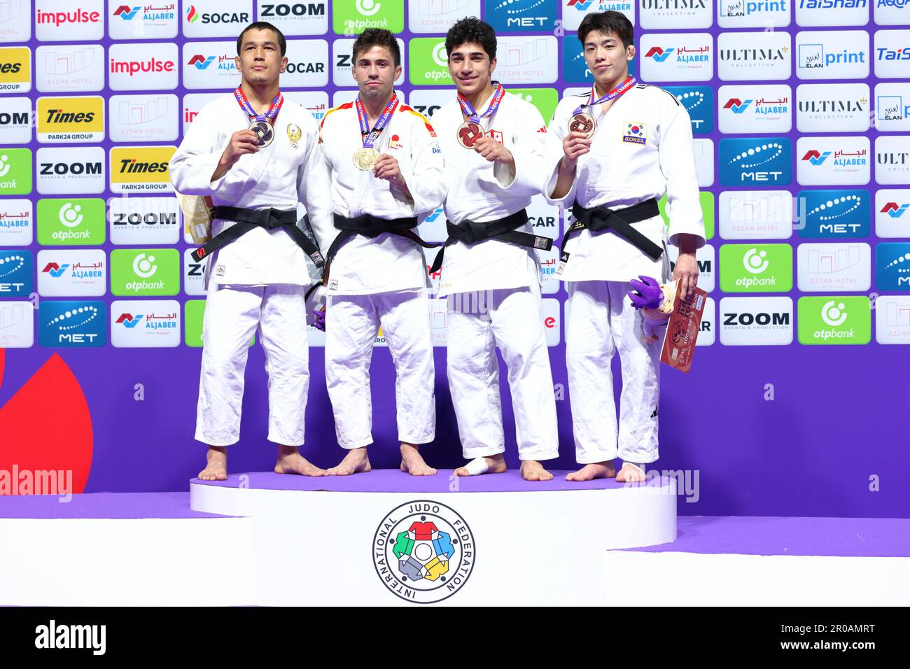 Stade Ali Bin Hamad Al Attiyah, Doha, Qatar. 7th mai 2023. (G-D) Dilshodbek Baratov (UZB ...